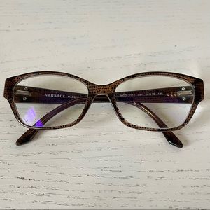 Versace | Accessories | Versace Ve372 Lizard Brown Eyeglasses | Poshmark